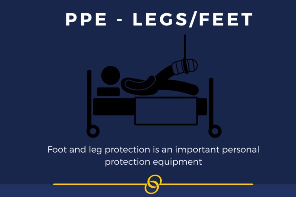 PPE – Legs/Feet Infographic – SafetyNow ILT